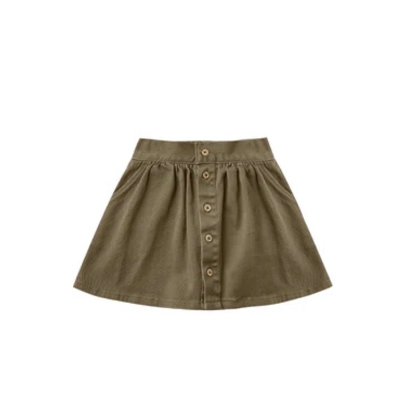 Rylee + Cru | Bottoms | Rylee Cru Olive Buttonfront Kids Skirt Olive ...